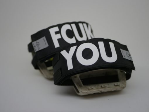 FCUK YOU in black n white Straps | lifeisaride